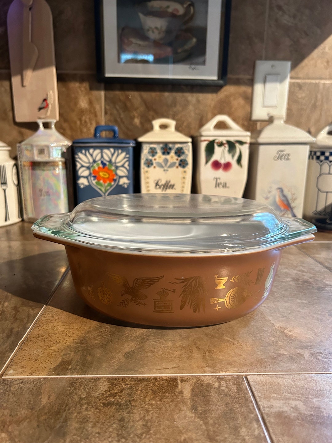 Pyrex Americana Oval Casserole With Lid - Etsy