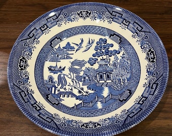 Churchill Blue Willow Porcelain Sugar Bowl With Lid & Creamer Set ...