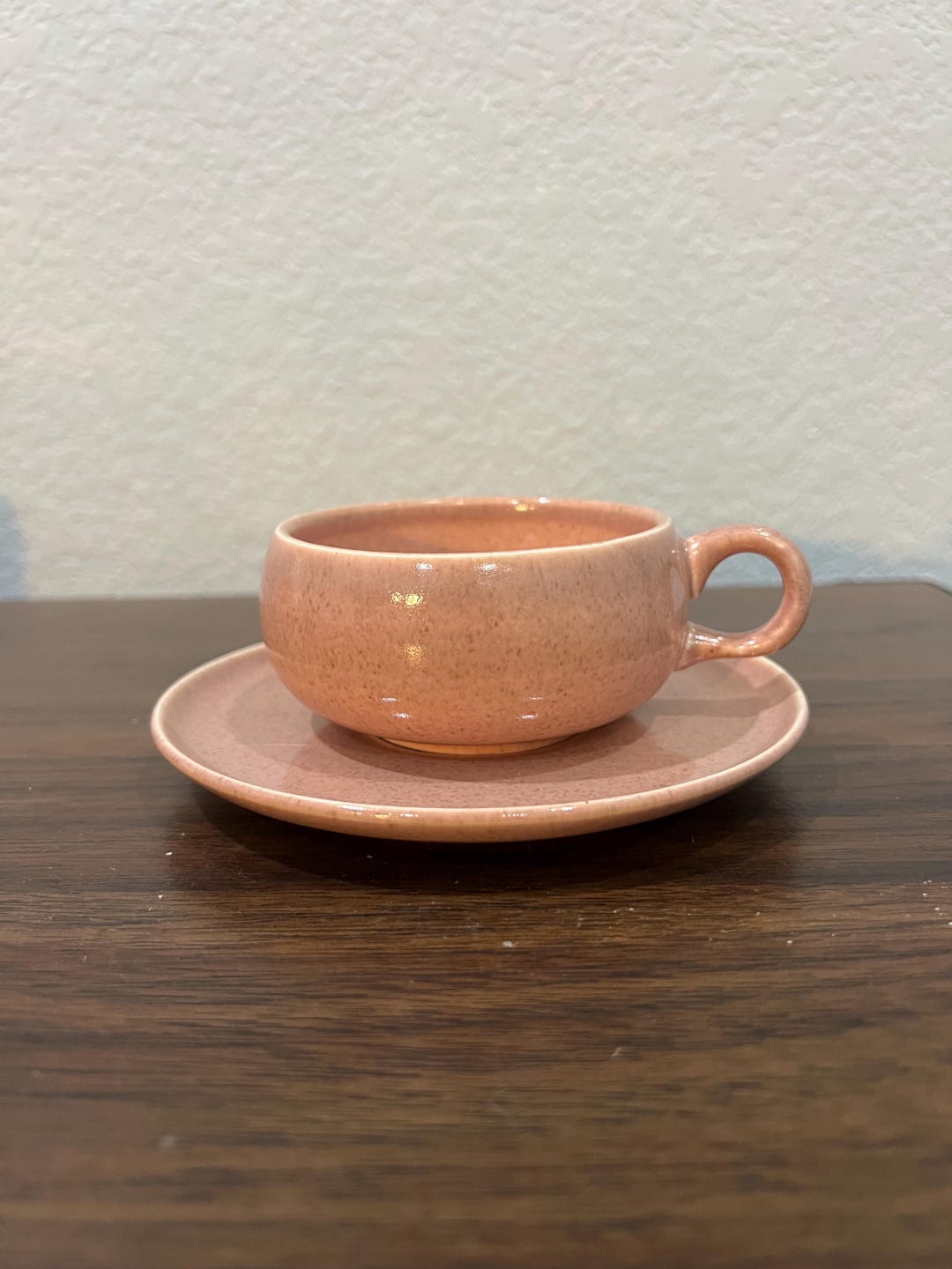 Russel Wright Steubenville Coral Cup and Saucer - Etsy