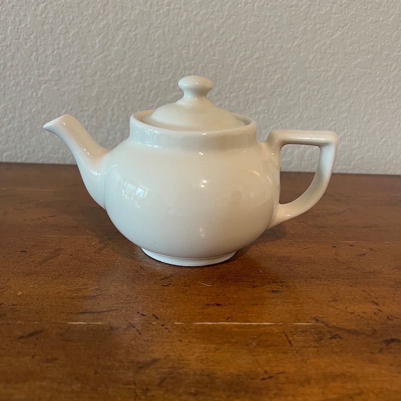 White Teapot - Etsy