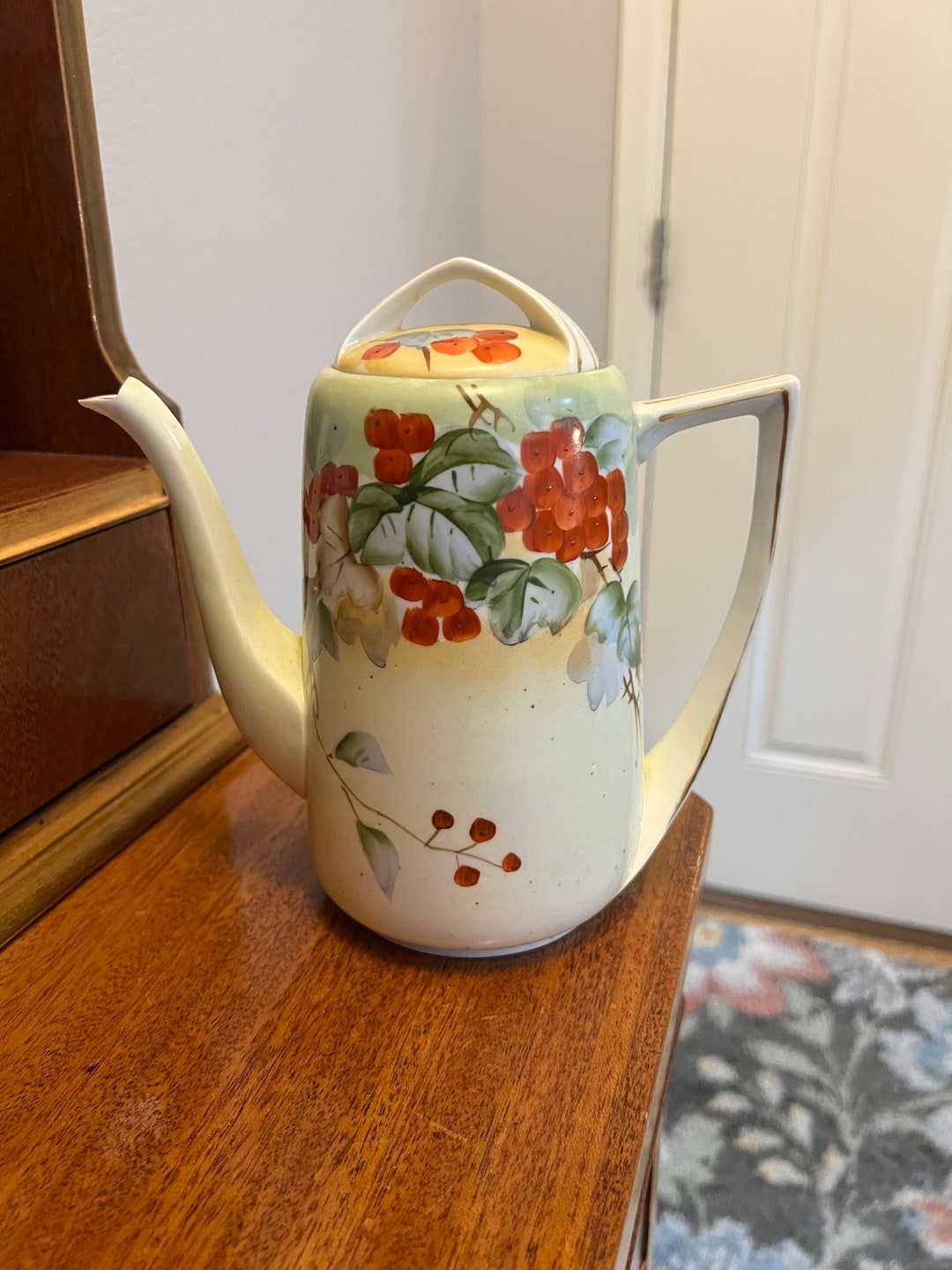 Japan Hand Painted Cherry Teapot / Coffee Pot - Etsy
