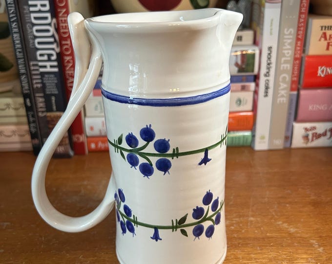 Pushaw Pond Pottery Blueberry Pitcher - Etsy