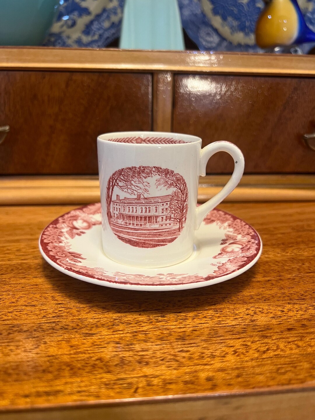 Wedgwood Etruria Harvard Tercentenary University Hall Demitasse Cup and ...