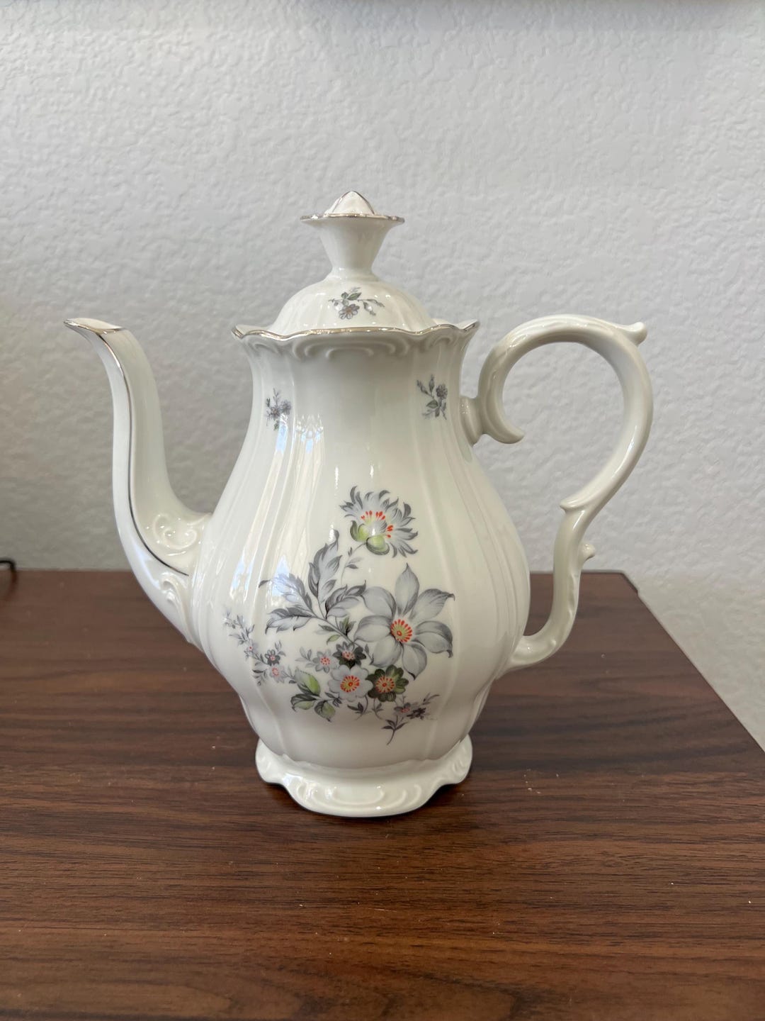 Fine Bohemian China Wild Flower Teapot or Coffee Pot, Czechoslovakia - Etsy