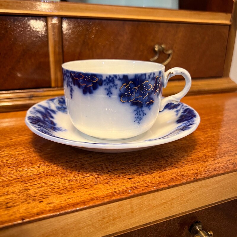 Flow Blue Tea Cup - Etsy