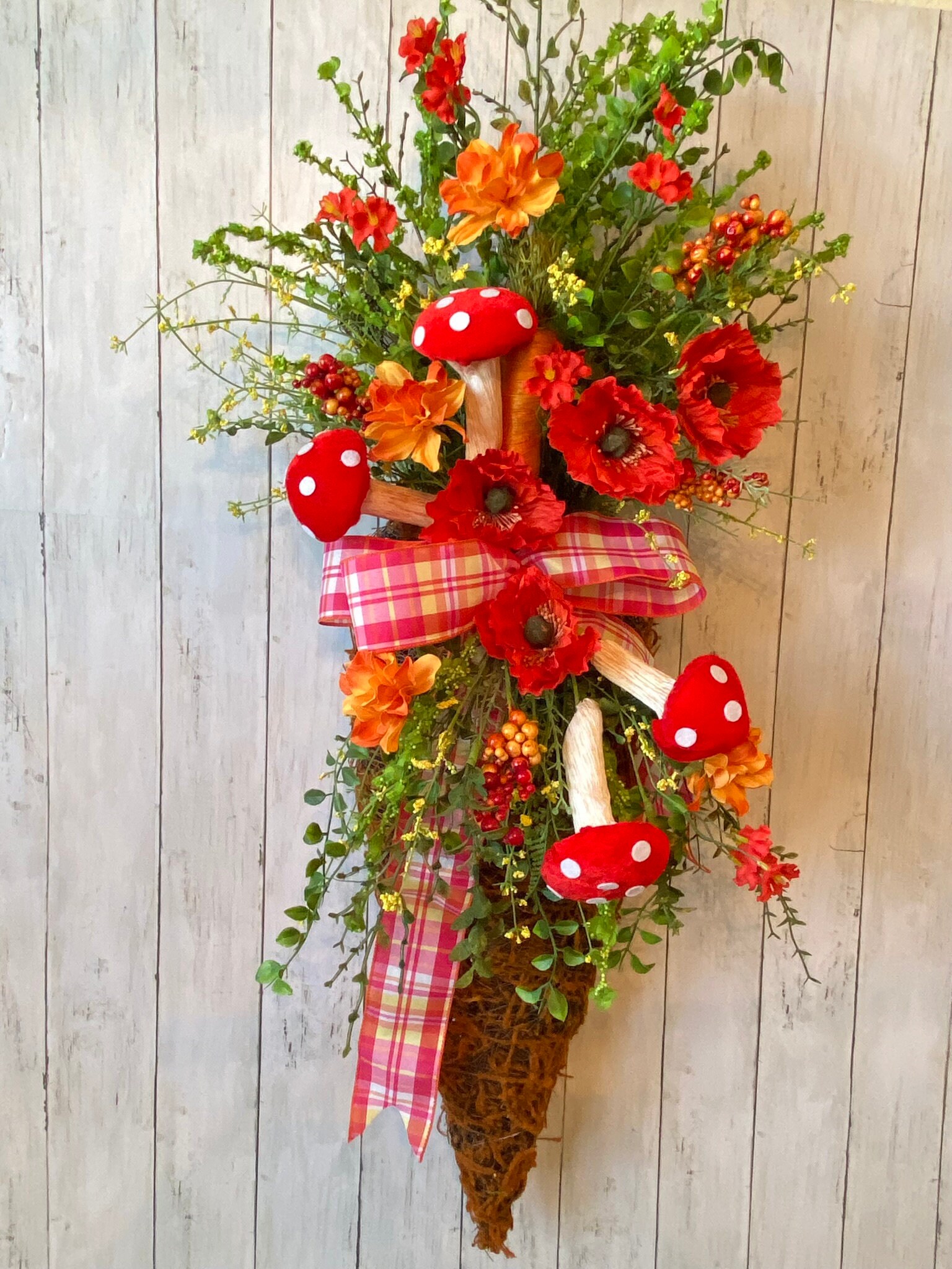 Spring Wreath, Spring Door Hanger, Spring Home Decor, Carrot Wreath ...