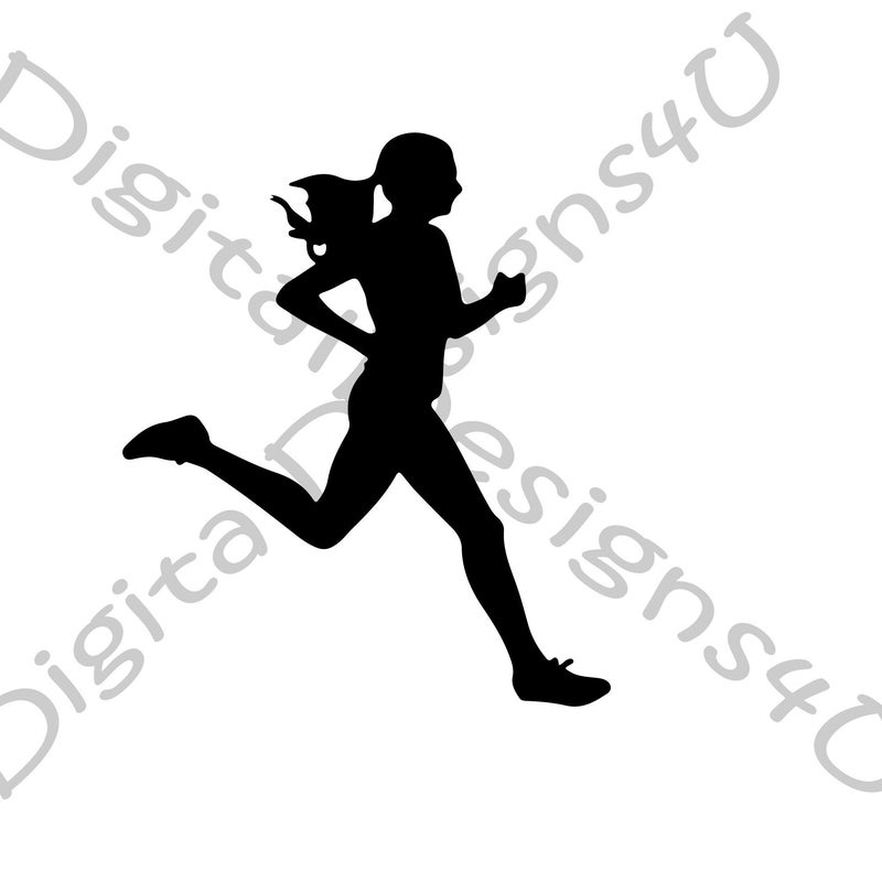 Runner Girl Svg - Etsy