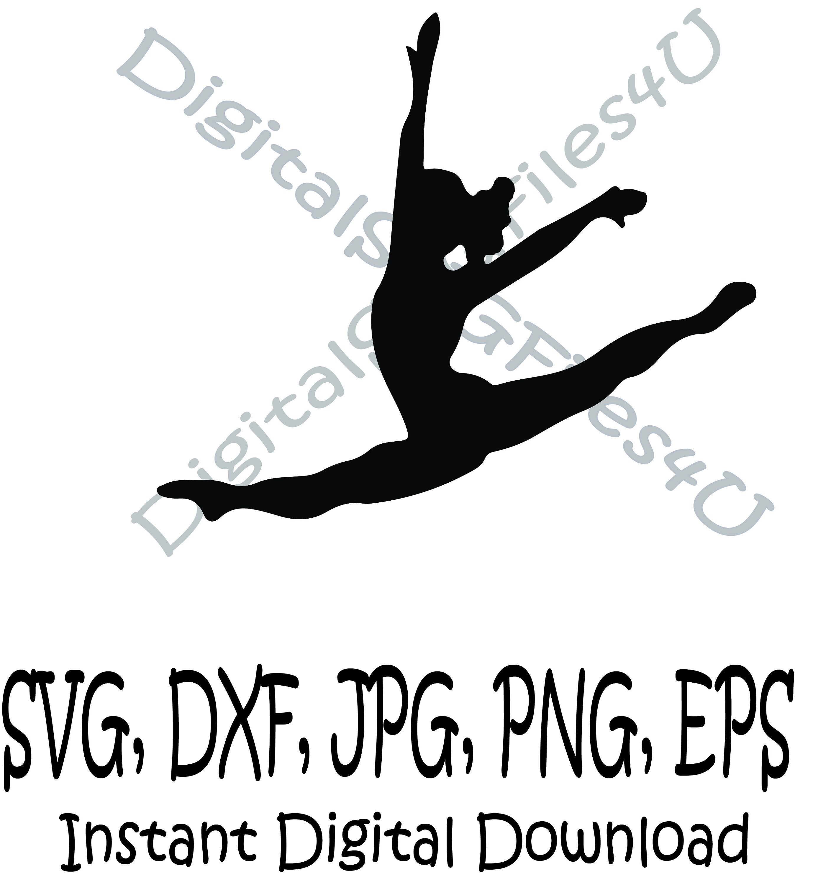 Dancer SVG, Gymnast Svg, Jazz Dancer Svg, Dancer Leeping Svg, Dancer ...