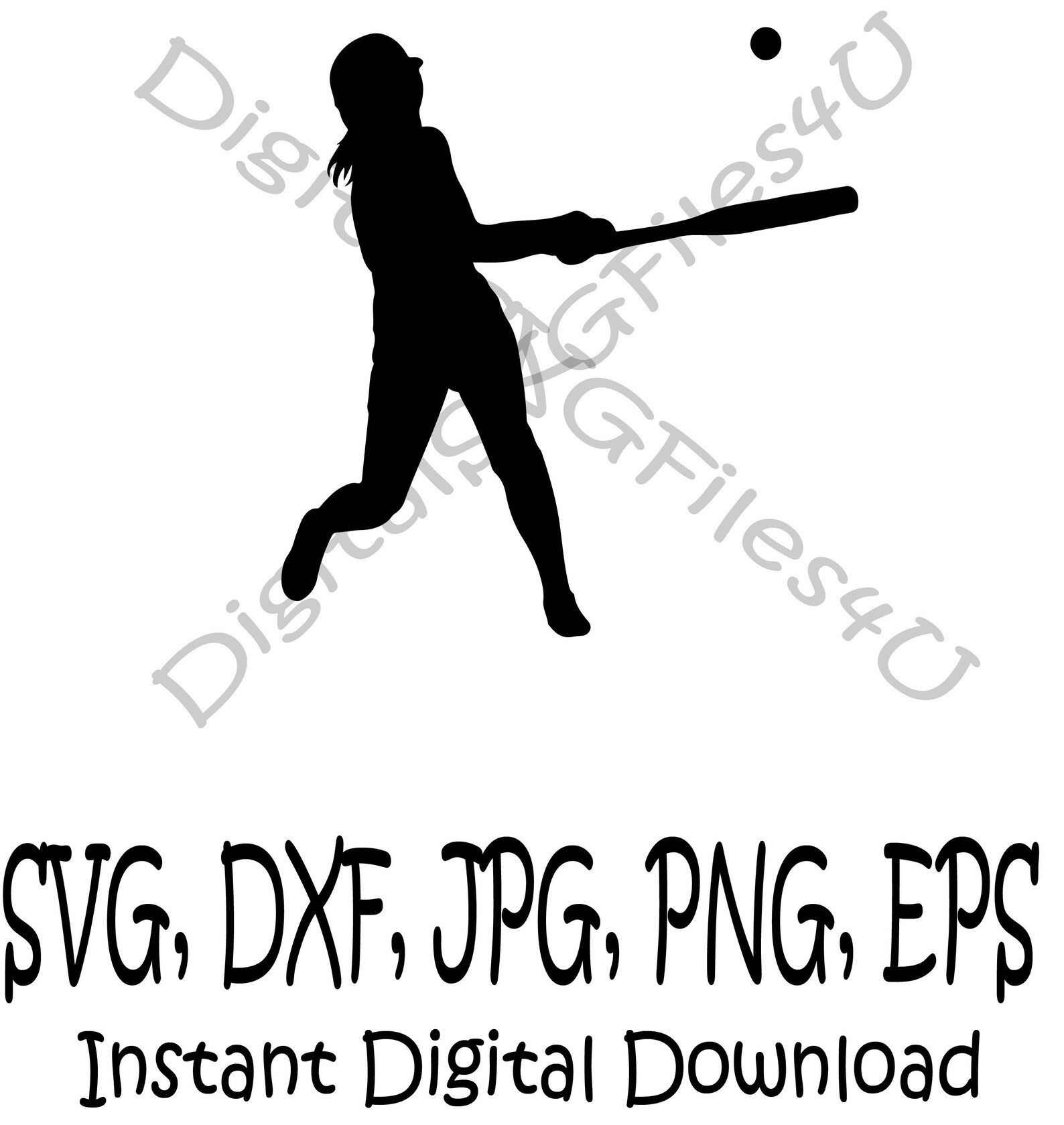 Girl Softball Player SVG Softball Player Svg Softball Batter - Etsy