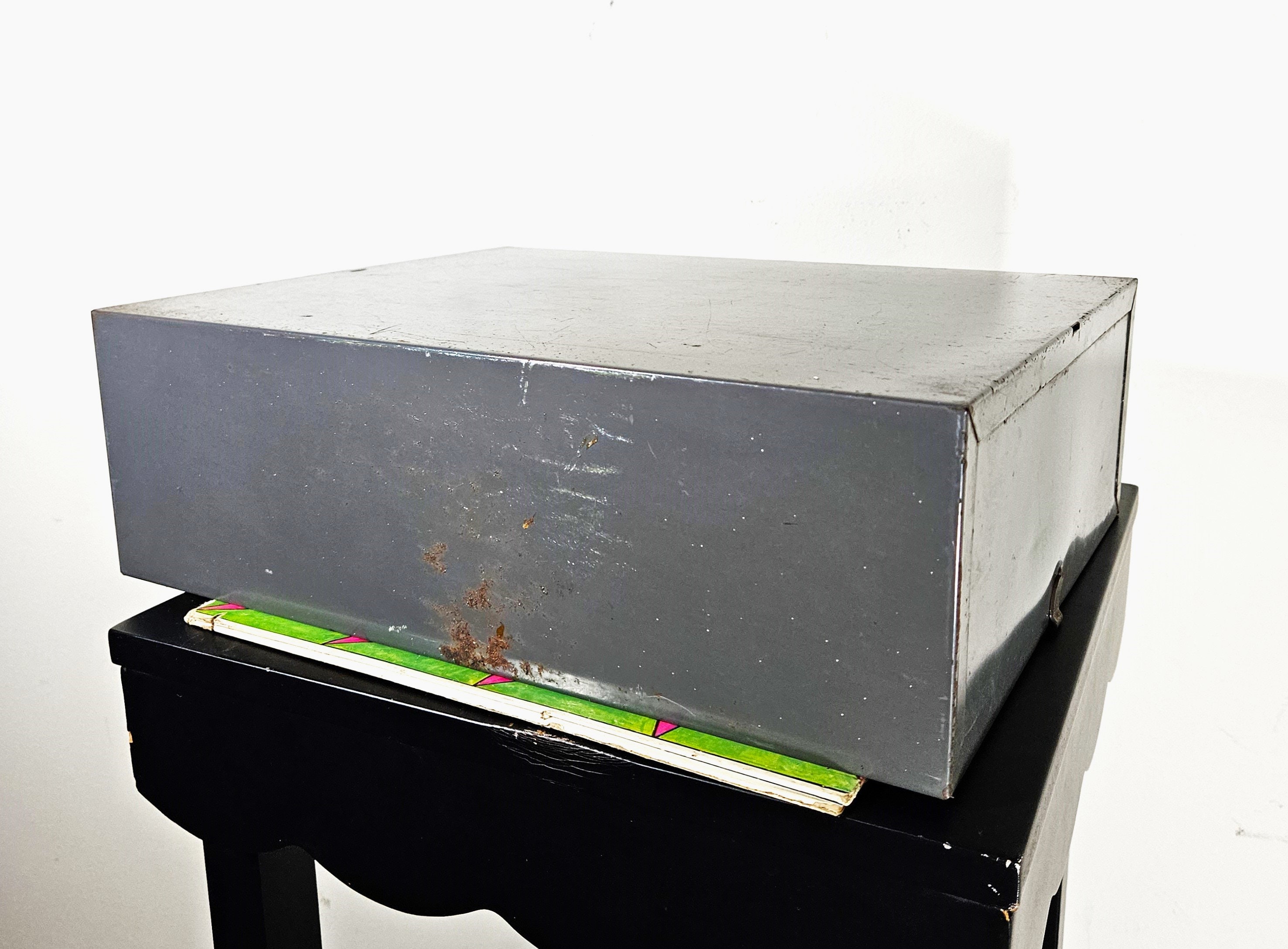 Vintage Cole Steel 2 Drawer Index Card Cabinet Vtg Industrial Metal ...