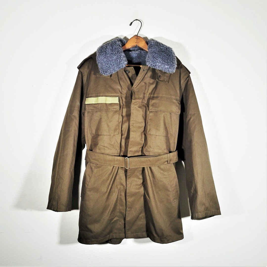 Vintage 80s Czech Army Field Jacket Coat Parka Vtg 1988 Soviet Era ...
