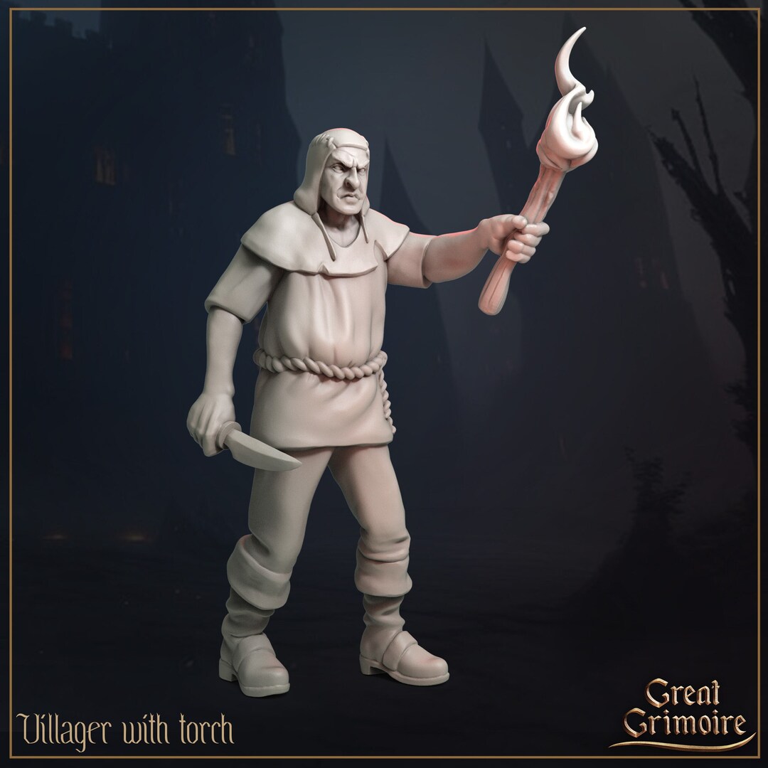 Villager Miniature PRIMED 3D Printed Resin Mini for Tabletop - Etsy