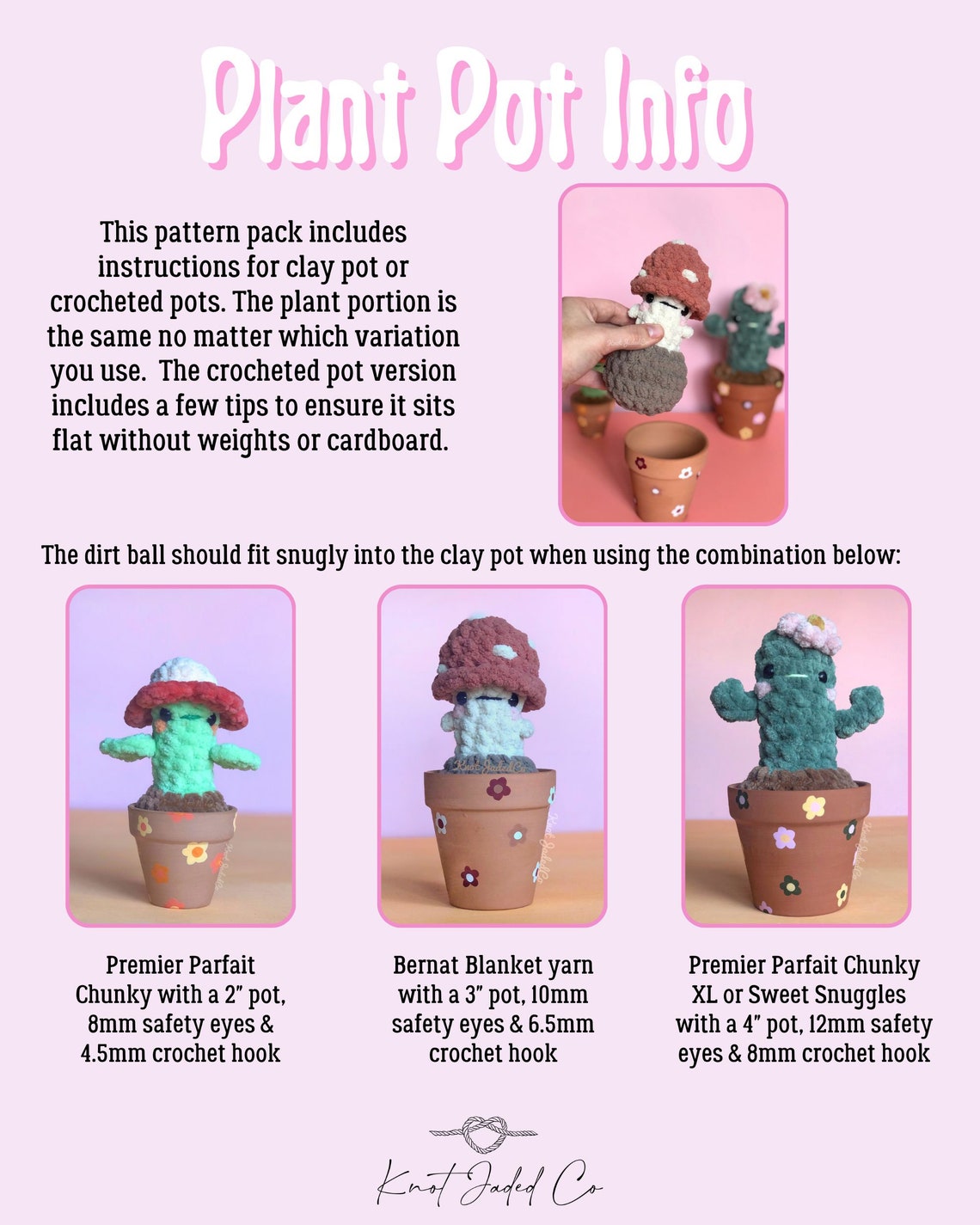 Potted Plant Pals Crochet Pattern - Etsy