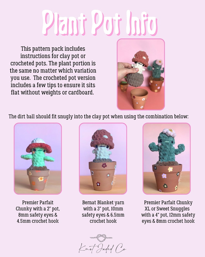 Potted Plant Pals Crochet Pattern - Etsy