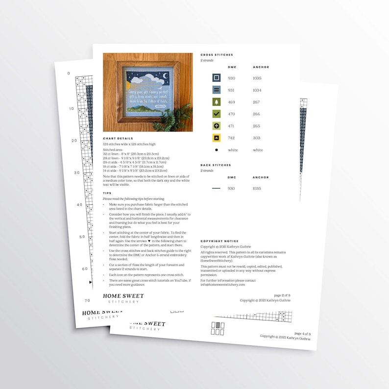 James 1:17 'every Good Gift' Cross Stitch Pattern (digital PDF Download ...