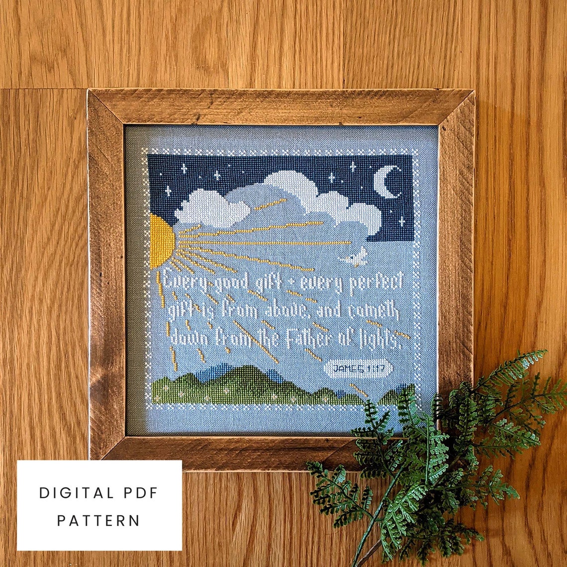 James 1:17 'every Good Gift' Cross Stitch Pattern (digital PDF Download ...