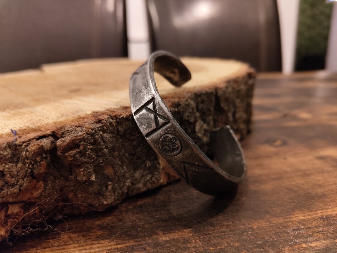 Viking Bangle With Optional Engraving Hand-forged in Runes - Etsy