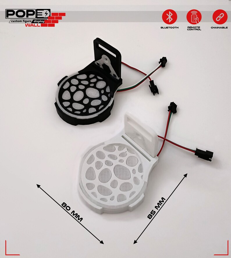 Customizable 3D Printed Action Figure Displays Kit With LED - Etsy