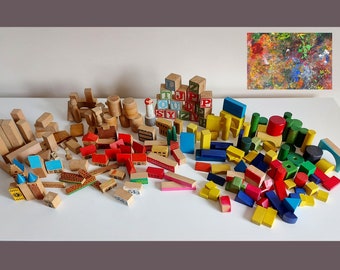 Wooden Building Bricks - Etsy UK