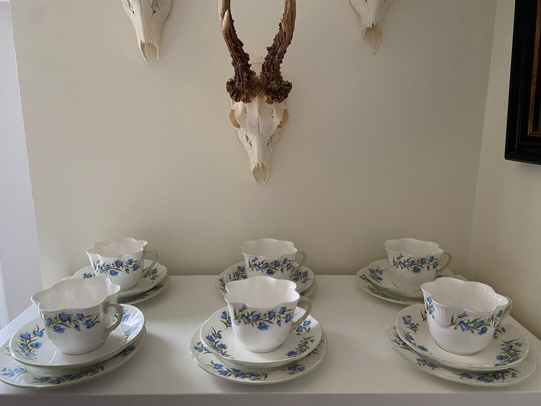 Crown Staffordshire Bluebell Tea Trios, Sugar Bowls, Cake Plates - Etsy UK