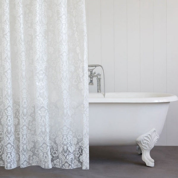 Lace Shower Curtain - Etsy