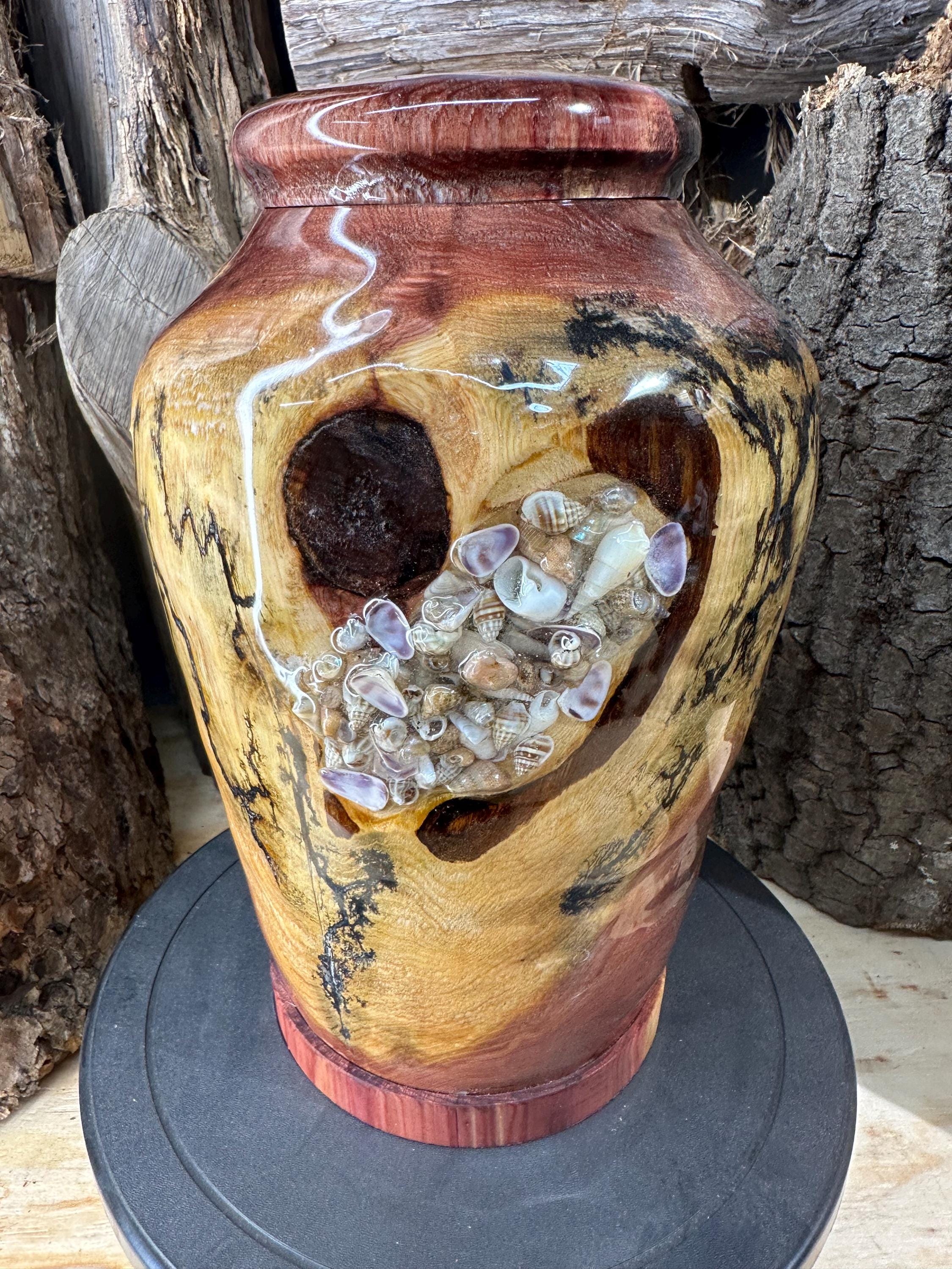 Custom Cedar Urn - 220cc | A Timeless Tribute | Fractal Wood Burning - Etsy