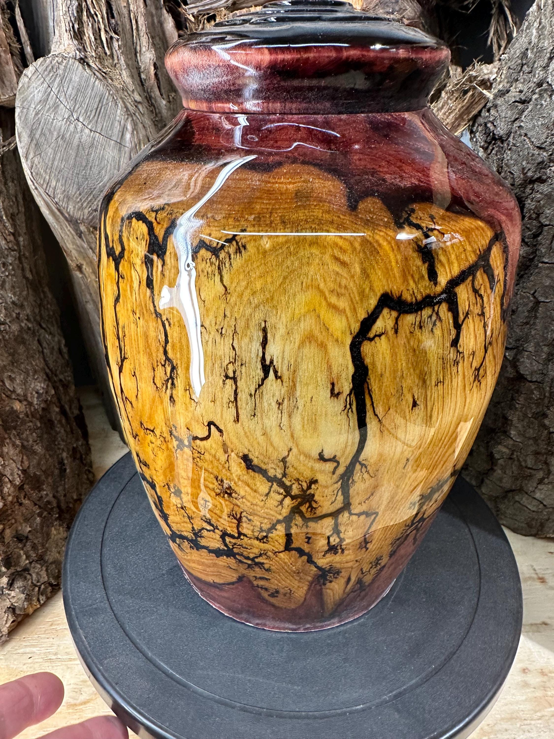 Custom Cedar Urn 220cc A Timeless Tribute Fractal Wood Burning - Etsy