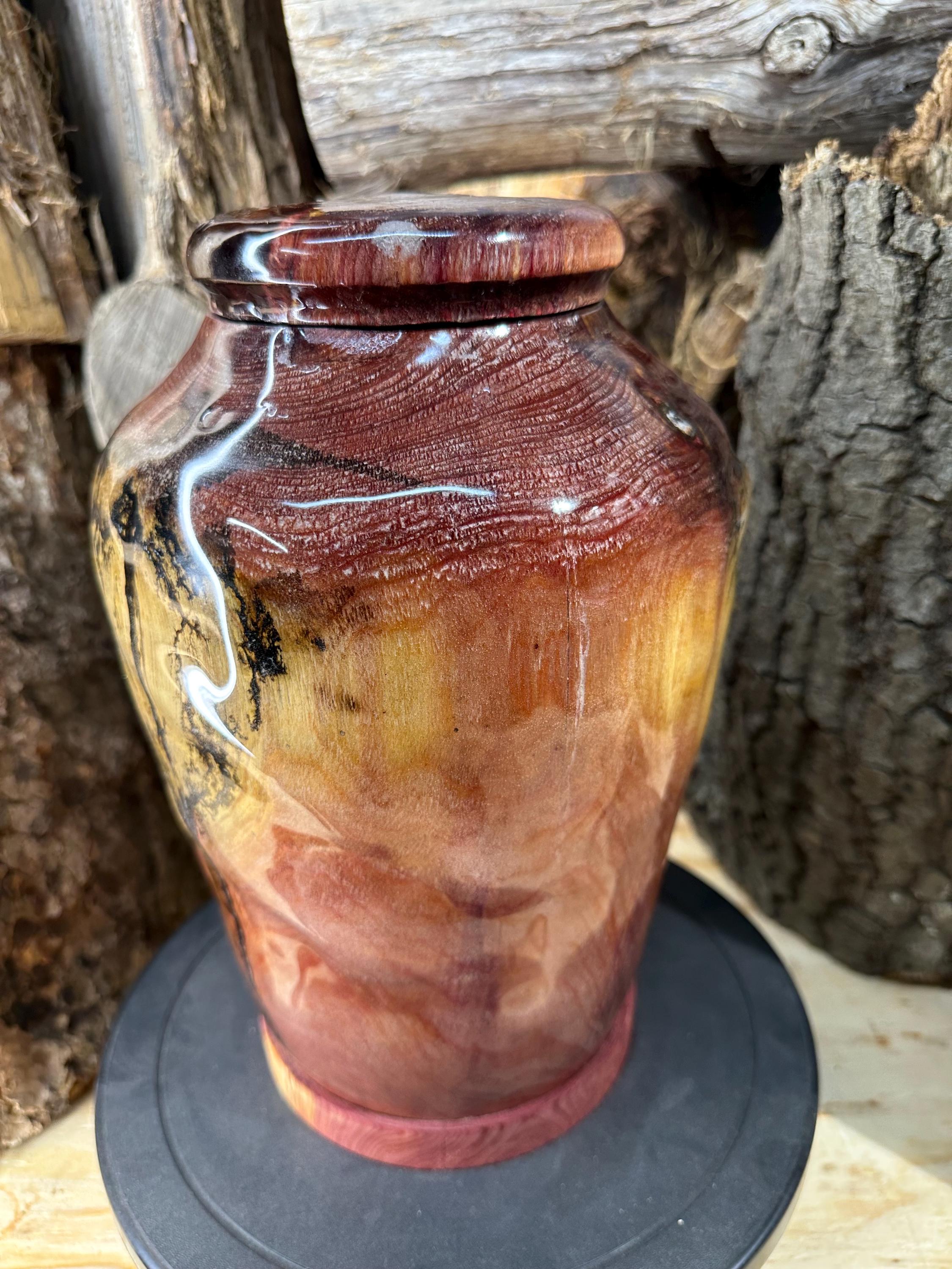 Custom Cedar Urn - 220cc | A Timeless Tribute | Fractal Wood Burning - Etsy