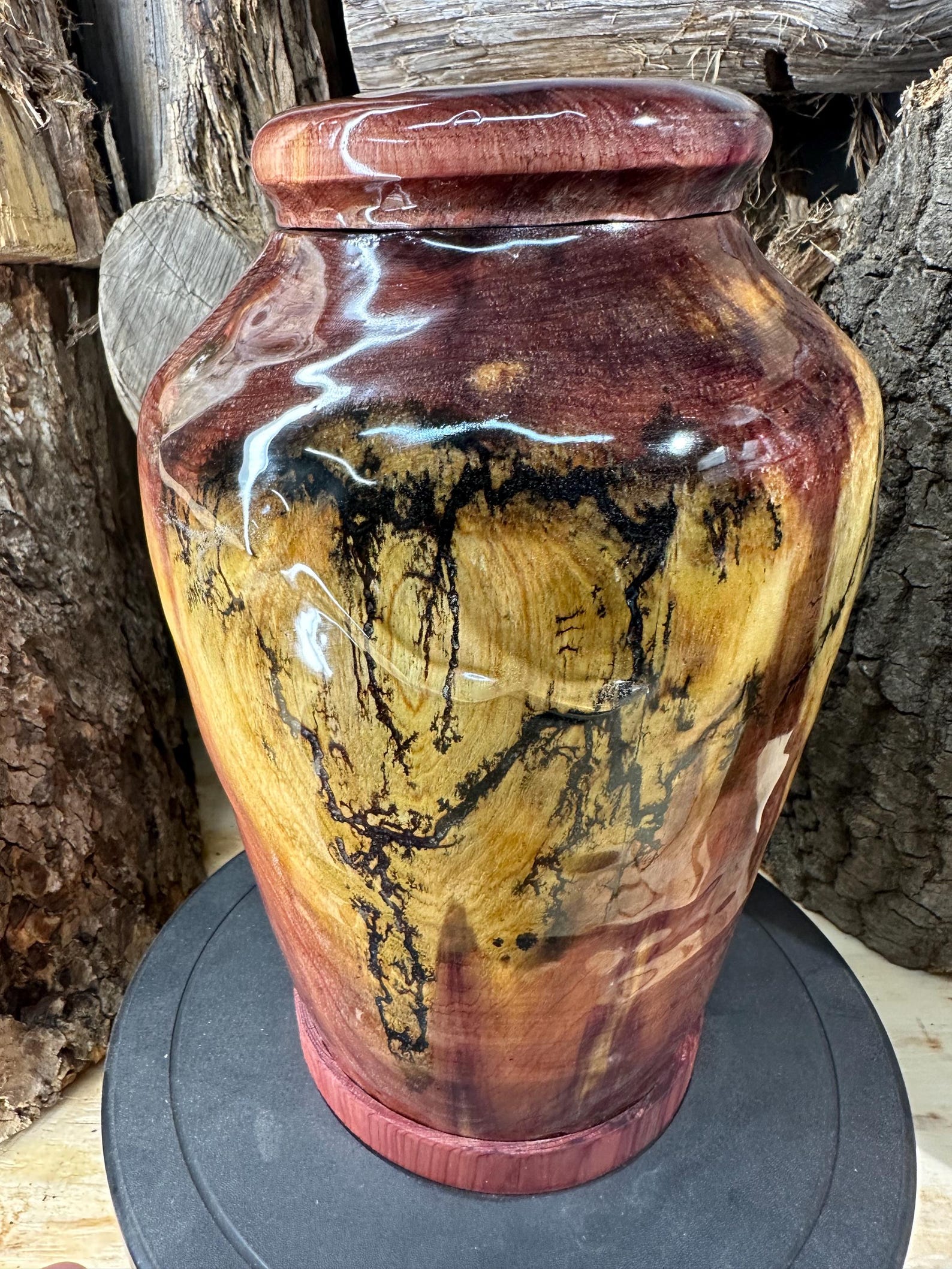 Custom Cedar Urn - 220cc | A Timeless Tribute | Fractal Wood Burning - Etsy
