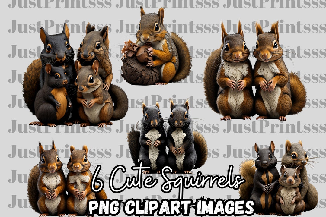 Digital Print PNG Clipart - Squirrels - Printing, Web Design, Crafting ...