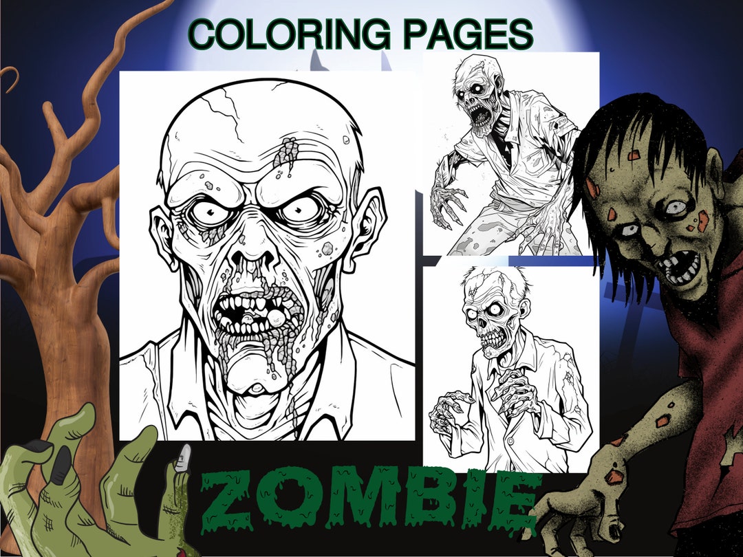 34 Spooktacular Zombie Coloring Pages | Thrilling Fun for Teens and ...