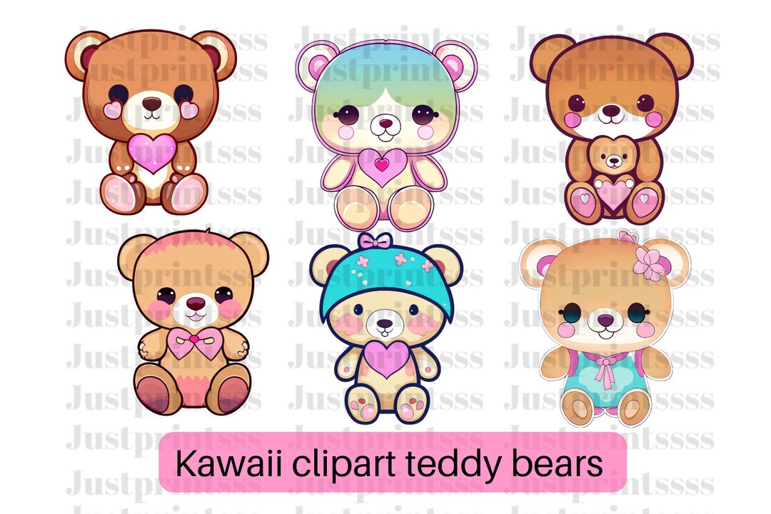 Digital Print PNG Clipart - Kawaii Teddy Bears - Printing, Web Design ...