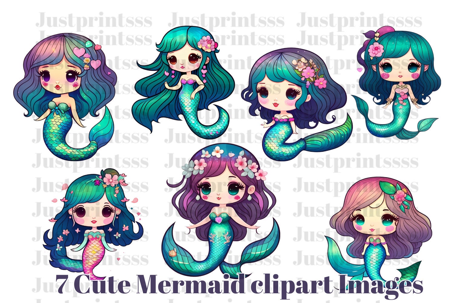 Digital Print PNG Clipart Mermaids Printing, Web Design, Crafting ...