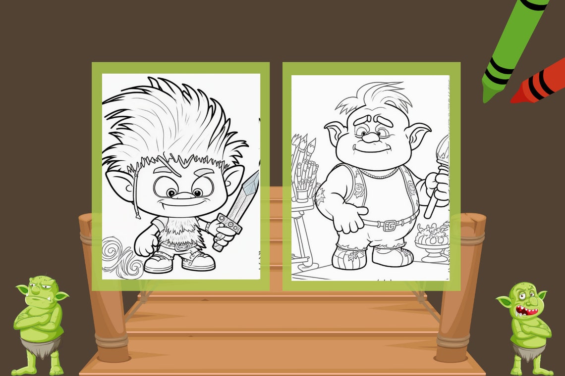 TROLL Coloring Pages / Coloring Pages for Kids/teens/adults/instant ...