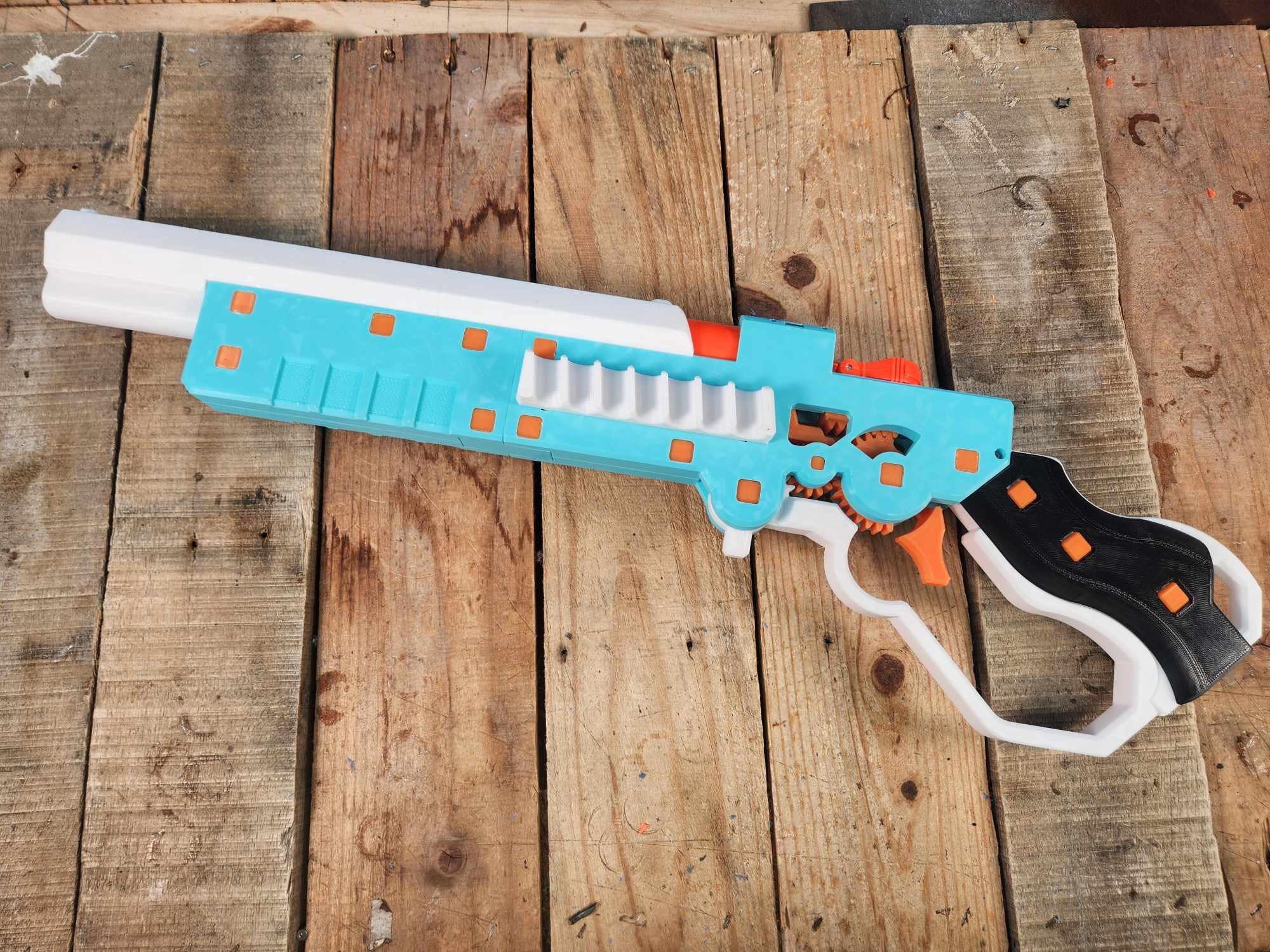 Printed Parts - Lever Action Gencomegawerks Xshot Micro Blaster Reshell ...