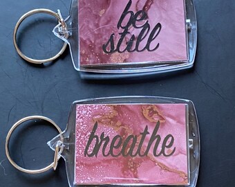 Alcohol Ink Keychain - Etsy