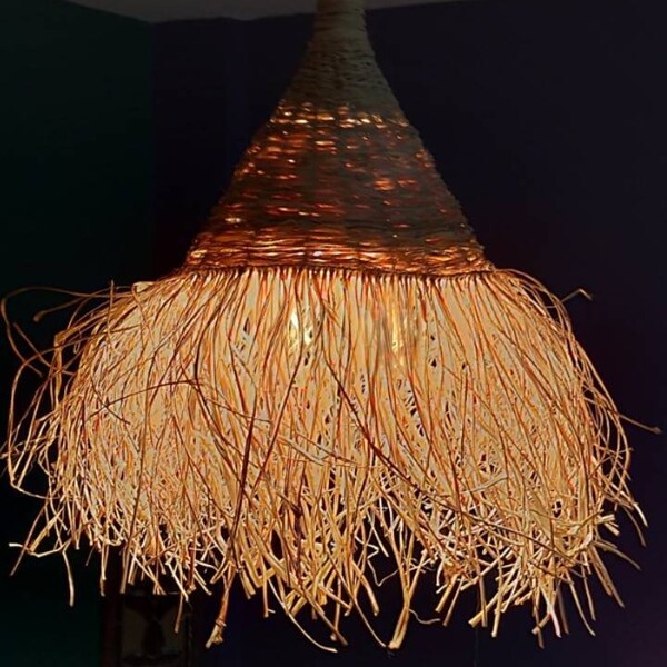 Raffia Lamp - Etsy