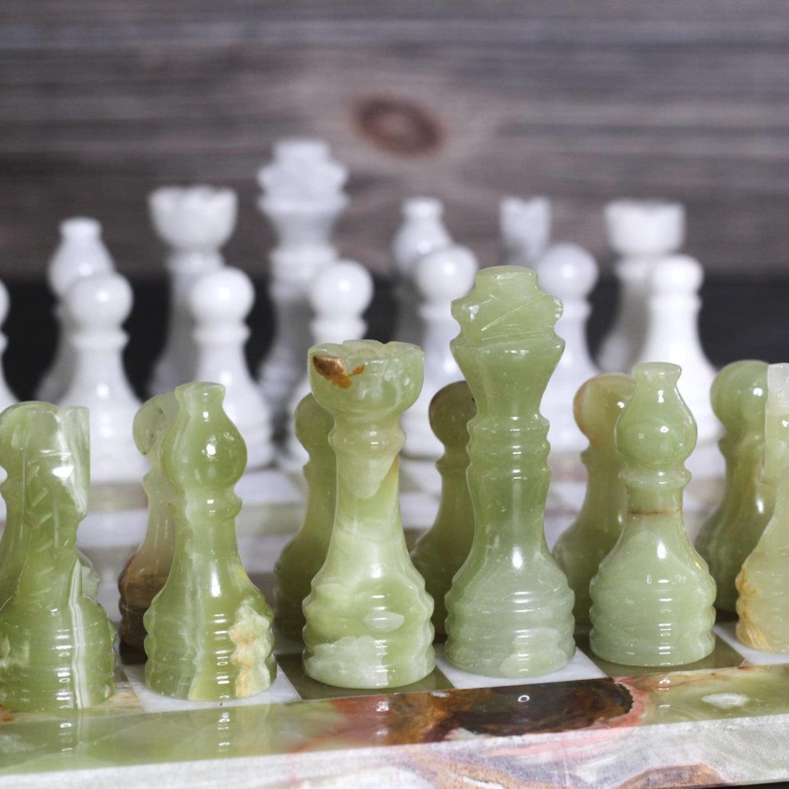 Vintage Handmade Marble Chess Set With Velvet Gift Box | Luxury Marble ...