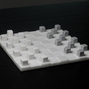 Handcrafted Marble Checkers Board Game | Stone Checkers Set | Premium ...