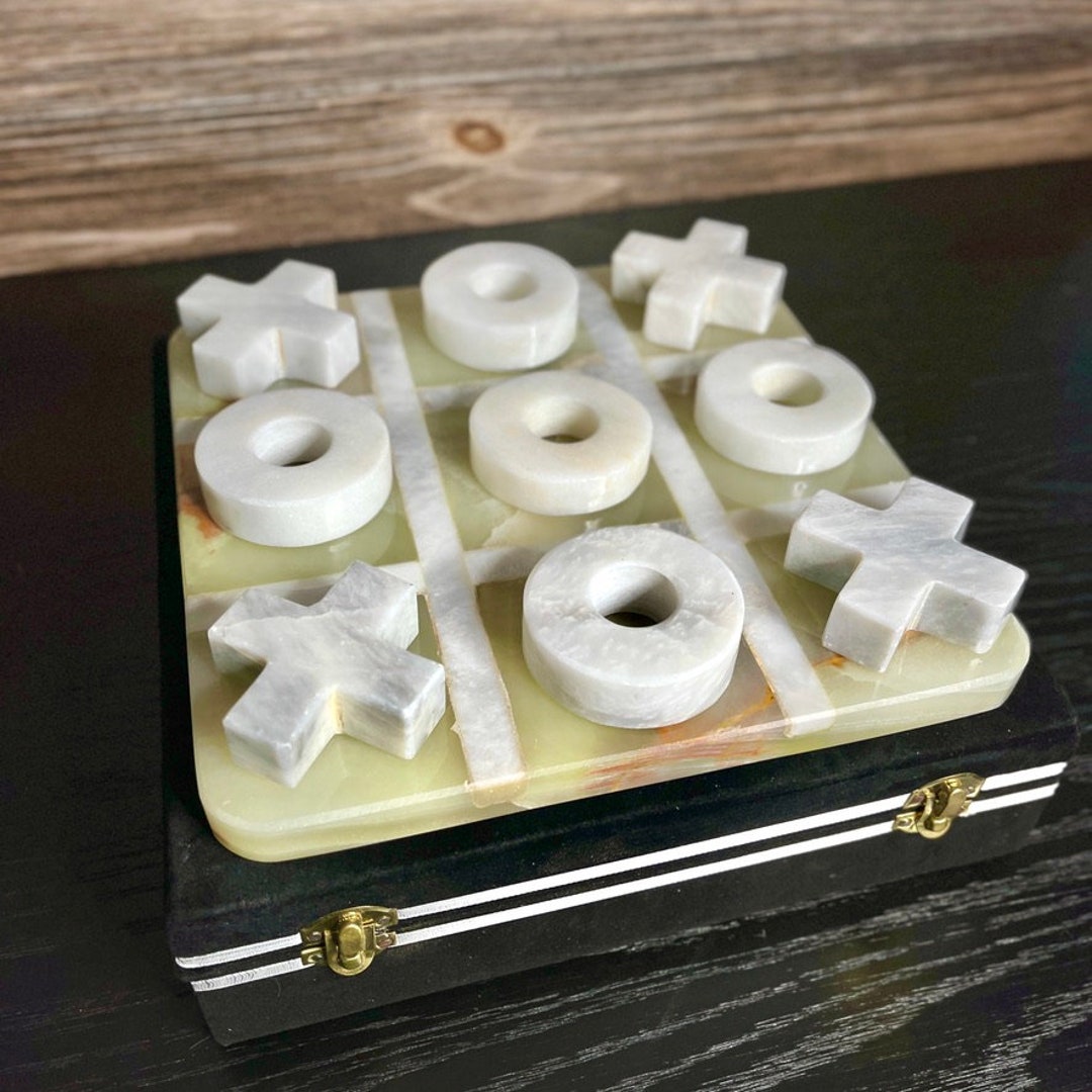 Marble Tic Tac Toe Premium Tic Tac Toe Board Game With Gift - Etsy