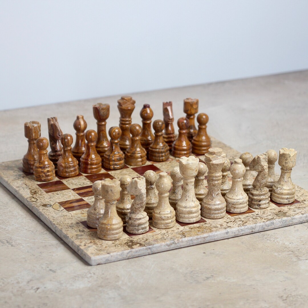 Essential Handmade Marble Chess Set With Storage Case | Unique Gift ...
