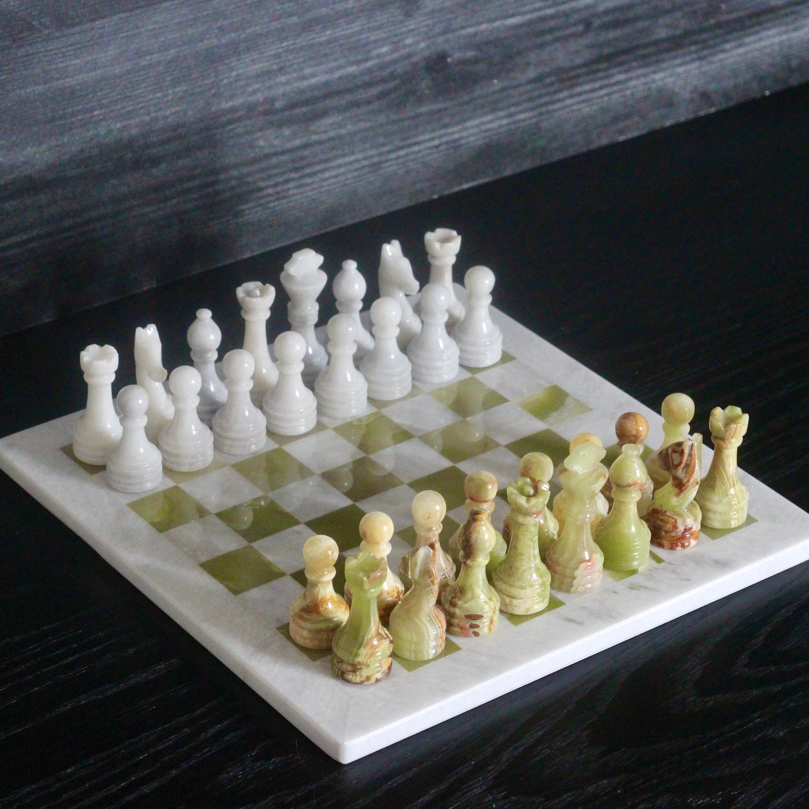 Green Onyx Marble Chess Set Unique Handcrafted Marble Chess Set Best ...