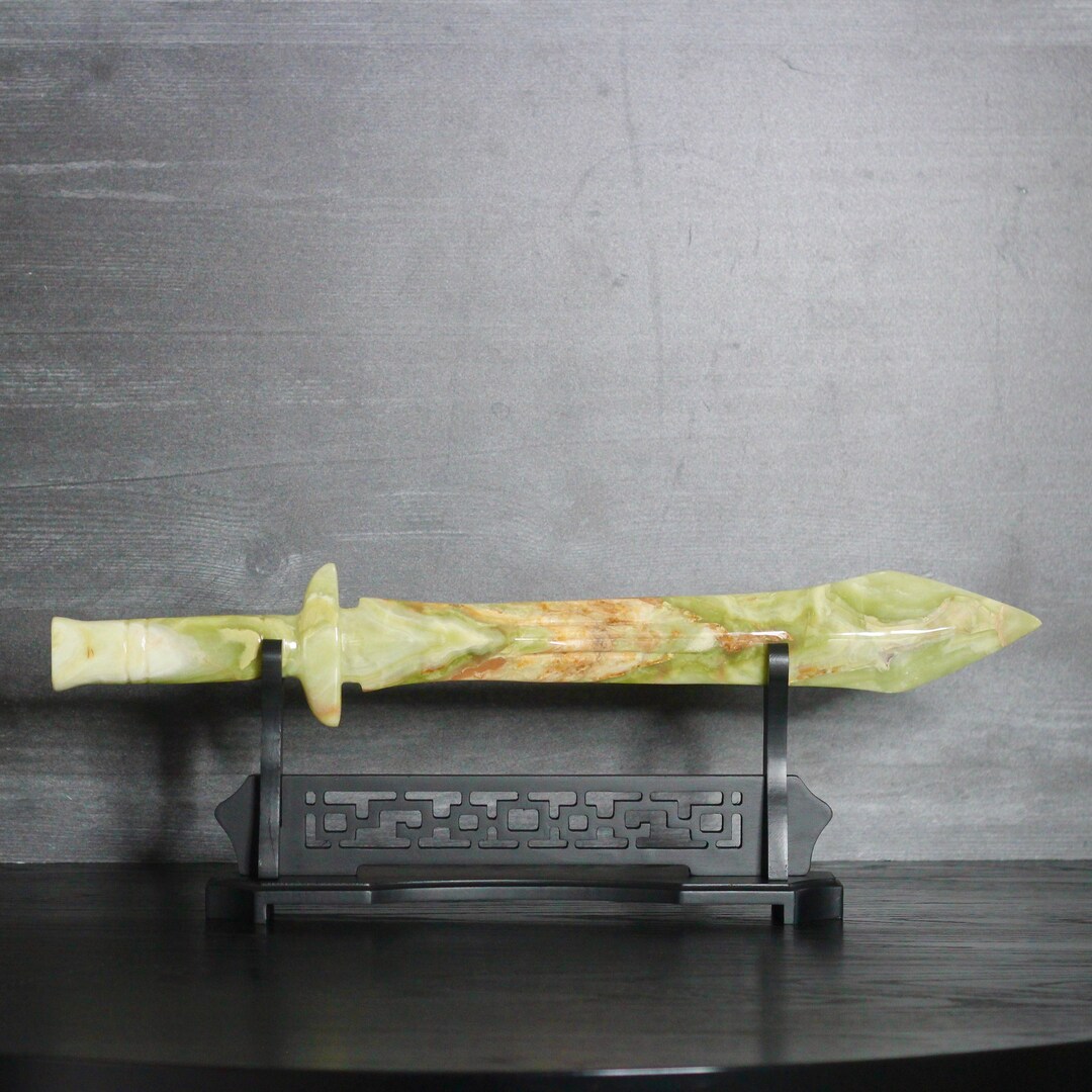 Hand Carved Marble Sword | 24 Inch Decorative Marble Sword With Stand ...