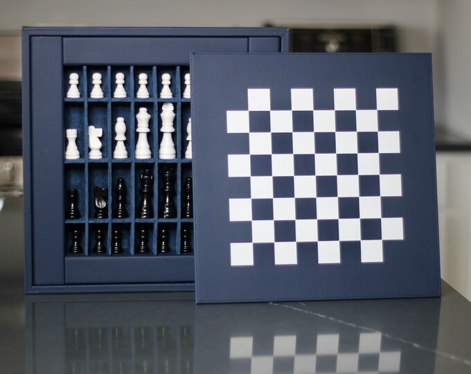 Leder Chees Set, Handgemachtes Schachbrett, Einzigartiges Geschenk ...