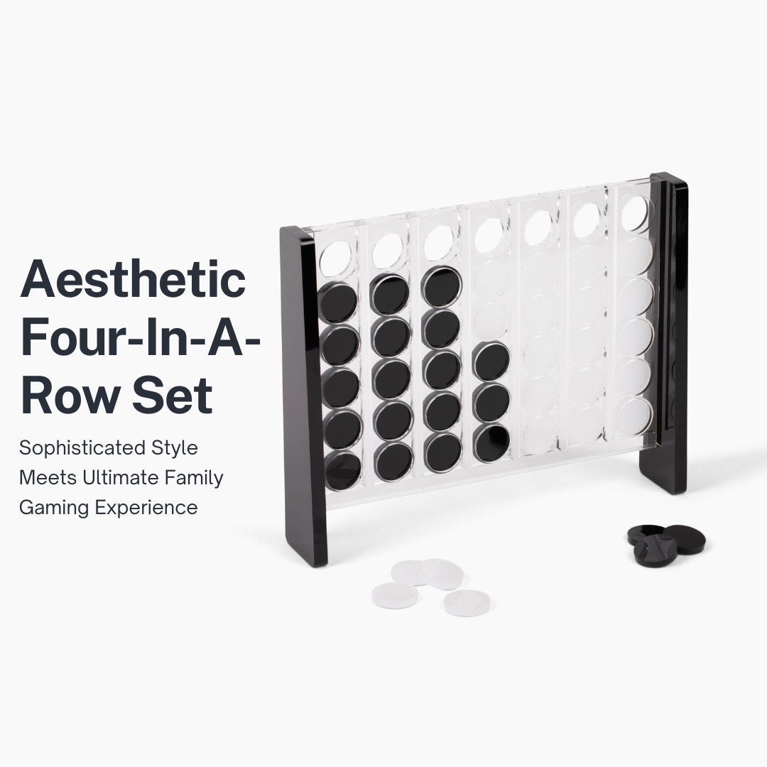 Unique Four in a Row - Acrylic 4 in a Row Game - Aesthetic Board Game ...