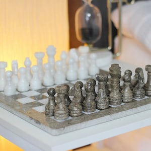 Oceanic Marble Chess Set With Storage Case | Marble Chess Board ...