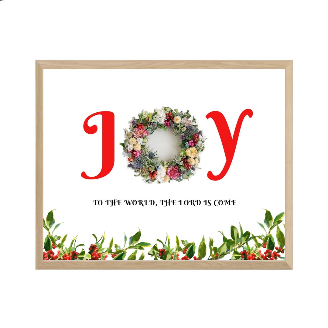 Joy to the World Christmas Printable Wall Art Christmas - Etsy