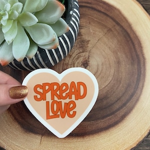 Spread Love | Weatherproof Vinyl Sticker - Etsy