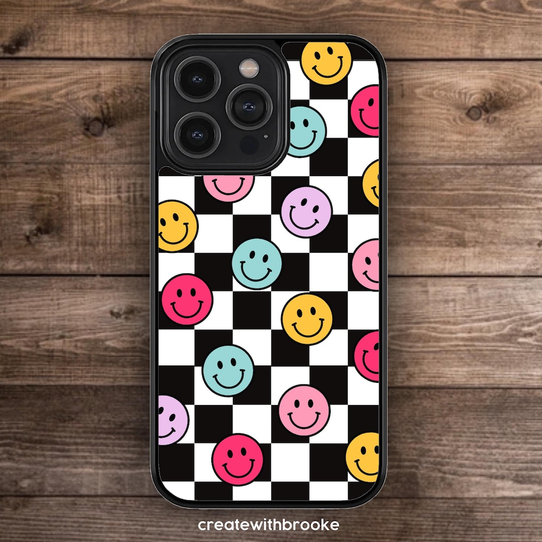 Customized Rainbow Smiley Face Phone Case - Etsy