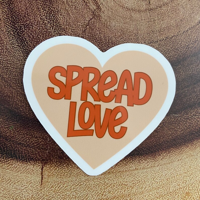 Spread Love | Weatherproof Vinyl Sticker - Etsy